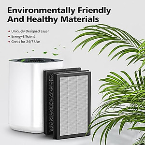PM1240B & AP2 Air Filter Replacement Compatible with Priestley PM1240B and Airversa AP2 Purelle Air Purifier 3-Stage Powerful Filtration H13 True HEPA Filtering 99.97% Smoke, Odor, Particles, 4 Pack