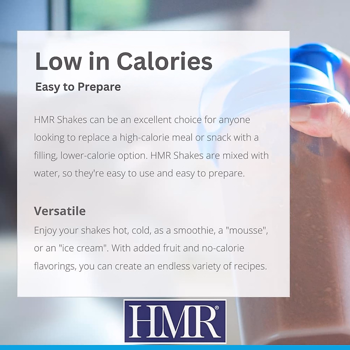 HMR 120 Chocolate Shake Meal Replacement Powder | Chocolate Shake Mix to Support Healthy Weight Loss | 12g of Protein | Nutritional Drink | Low Calorie Food | 12 Servings