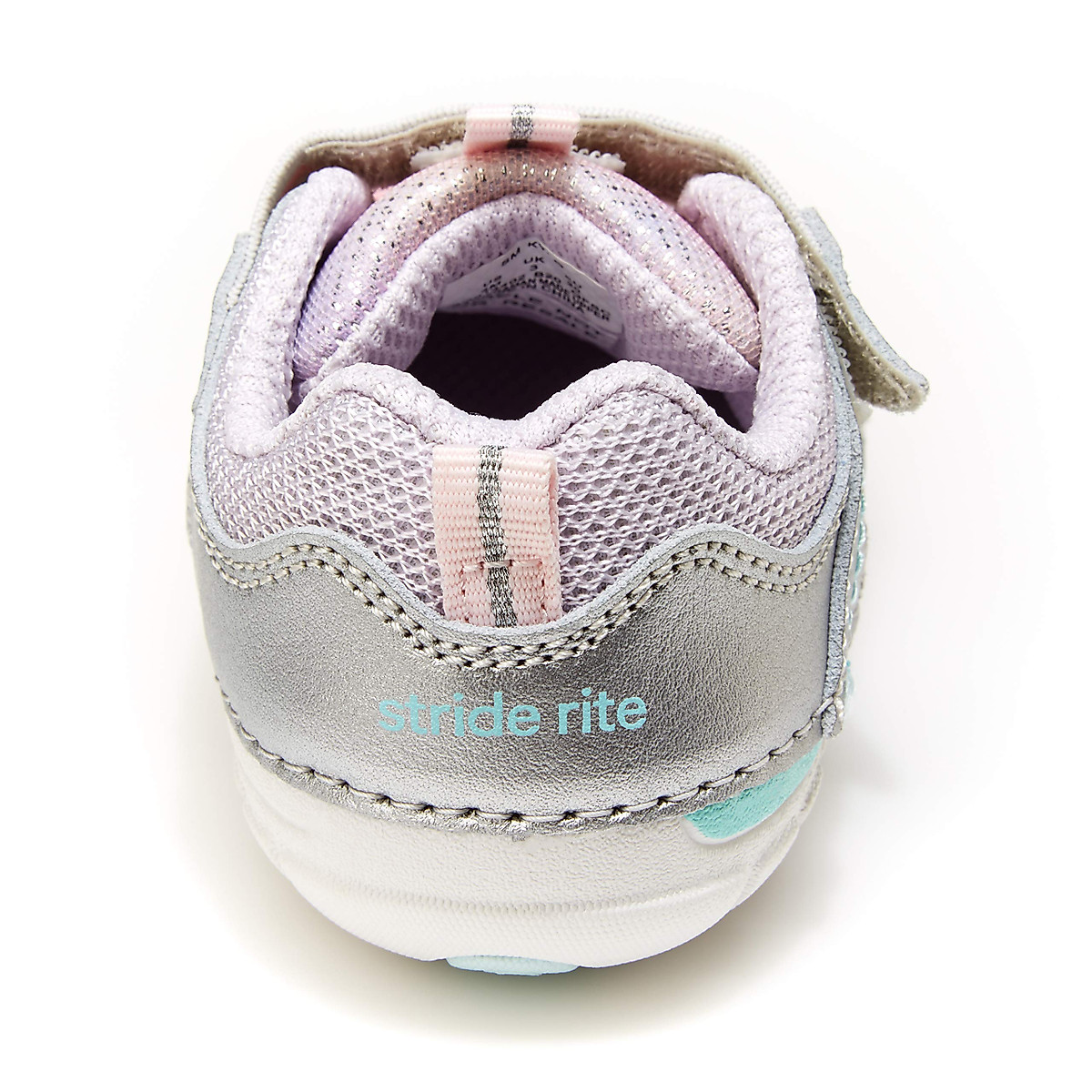 Stride Rite baby girls Soft Motion Kylo Sneaker, Silver/Multi, 6 Toddler US