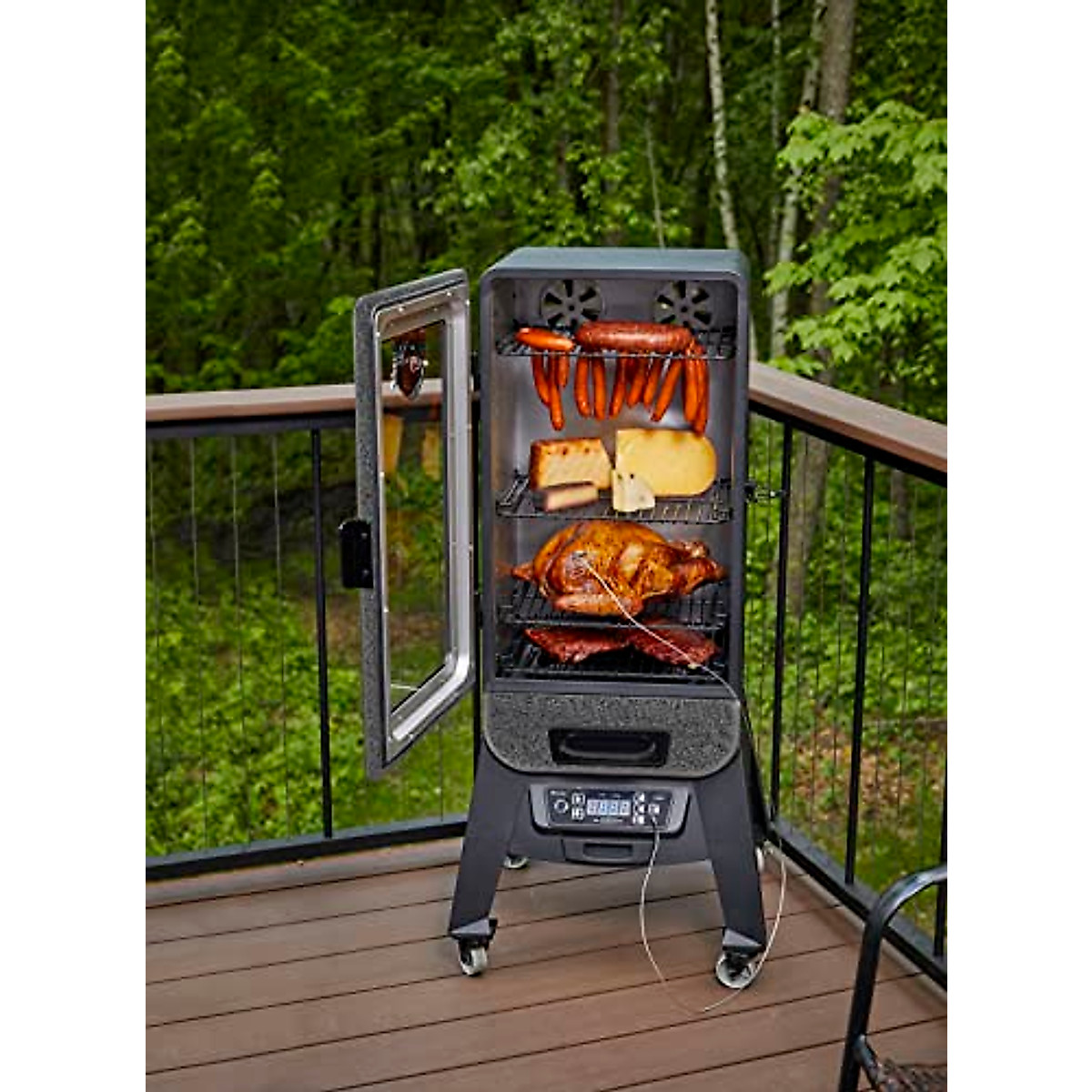 Pit Boss 3 Series Digital Electric Vertical Smoker in Silver Hammertone