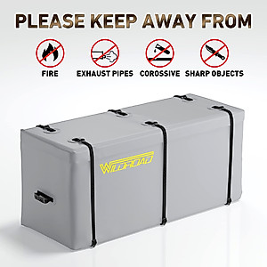 Wildroad Hitch Mount Cargo Carrier Basket 500 LBS Folding Vehicle Cargo Baskets 60" x 24" x 14" Fits 2" Receiver with Waterproof Cargo Carrier Bag and Hitch Tightener Fastener