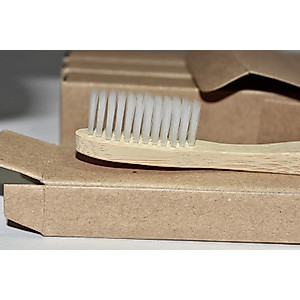 4 Pack Bamboo Toothbrushes by Hope Leaf ((Firm Bristles)) Natural Biodegradable Durable Vegan Organic