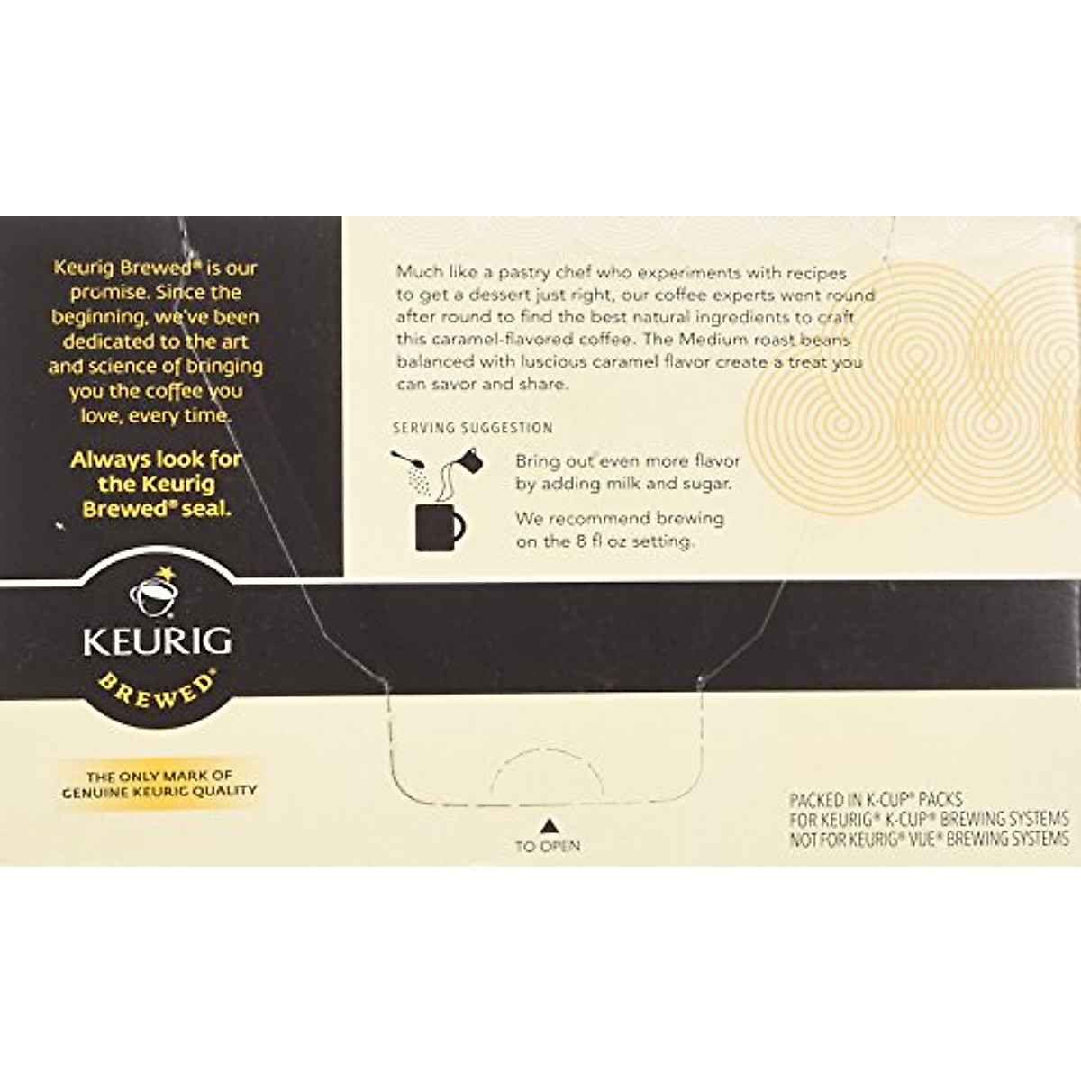Starbucks Flavored Coffee K-Cup Pods, Caramel Flavored Coffee, Made without Artificial Flavors, Keurig Genuine K-Cup Pods, 10 CT K-Cups/Box (Pack of 1 Box)