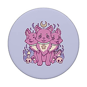 Pastel Goth 3 Headed Dog PopSockets Swappable PopGrip