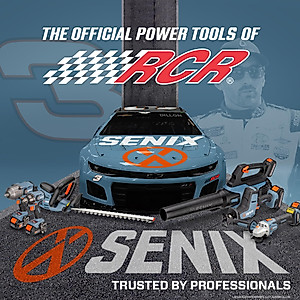 SENIX X2 20 Volt Max* 4-1/2-Inch Brushless Angle Grinder Tool, 8500 RPM Max, 3-Position Auxiliary Handle, Spring-Loaded Safety Slide Switch, 2.5 Ah Battery and Charger Included (PAX2115-M2)