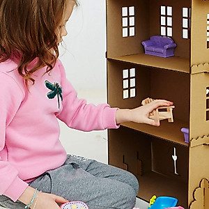 Sumind 4 Pieces Wood Adirondack-Style Miniature Chair Doll House Wooden Chairs Dollhouse Model Chairs Mini Wooden Rocking Chairs for Dollhouse Accessories Furniture Christmas Decoration