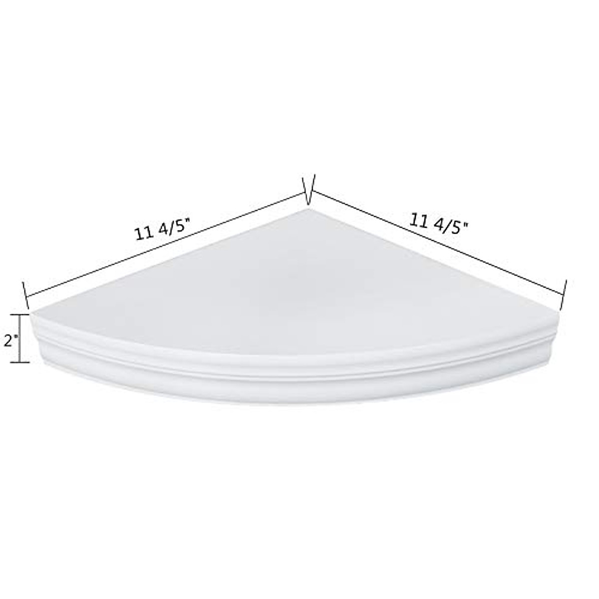 WELLAND Modern Wall Monted Corner Shelves, Corner Display Floating Shelf for Bedroom Office Home Décor Accents Set of 2 (White)