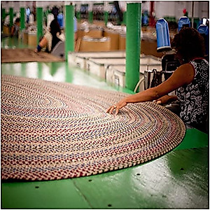 Colonial Mills Comfort Braided Area Rug Green 8' x 10' Oval 8' x 10'