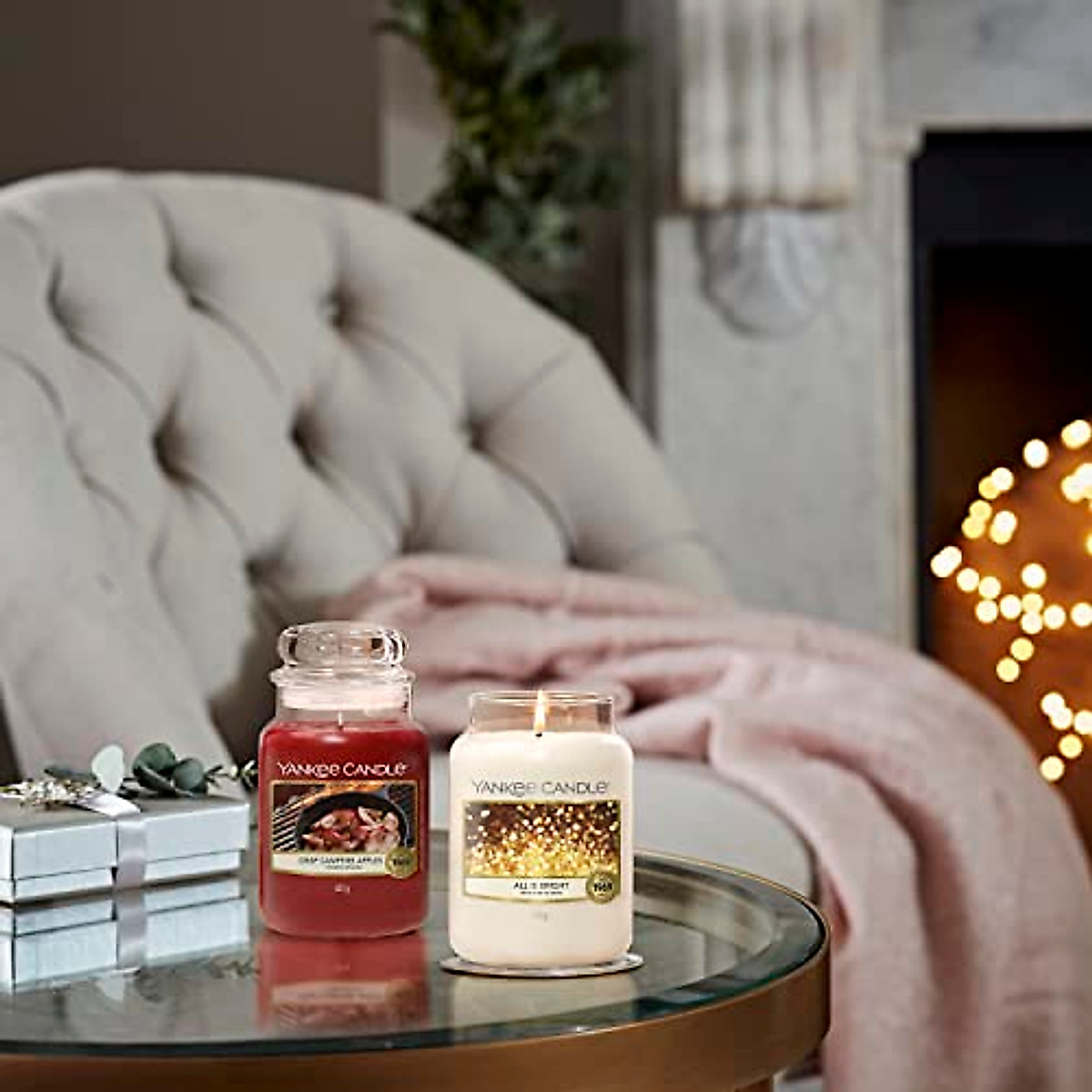 Yankee Candle Scented Candle, Crisp Campfire Apples Large Jar, Burn Time: Up to 150 Hours, Large Jar Candle