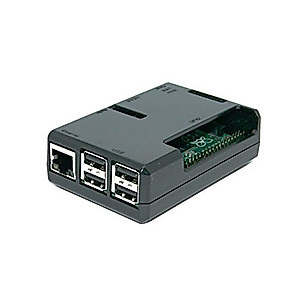 sb components Jet Black Case for Raspberry Pi 3 Model B and Raspberry Pi 2 Model B (Black) with Access to All Ports