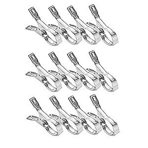 Beach Towel Clips, 12 Pcs 5.5 Inch Length Stainless Steel Mental Clips for Quilt, Beach Towel, Blankets, Clothes, Skirts, Pool Cover, Photos (5.5 inch 12 pcs)