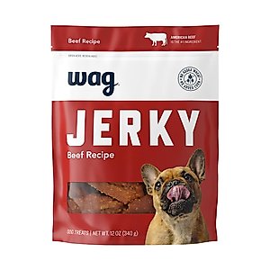 Amazon Brand - Wag Soft & Tender American Jerky Dog Treats – Beef Recipe (12 oz)