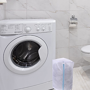 Mobestech Washing Machine Laundry Bag 5pcs Polyester Garment Bag Metal Mesh Machine Laundry Bags