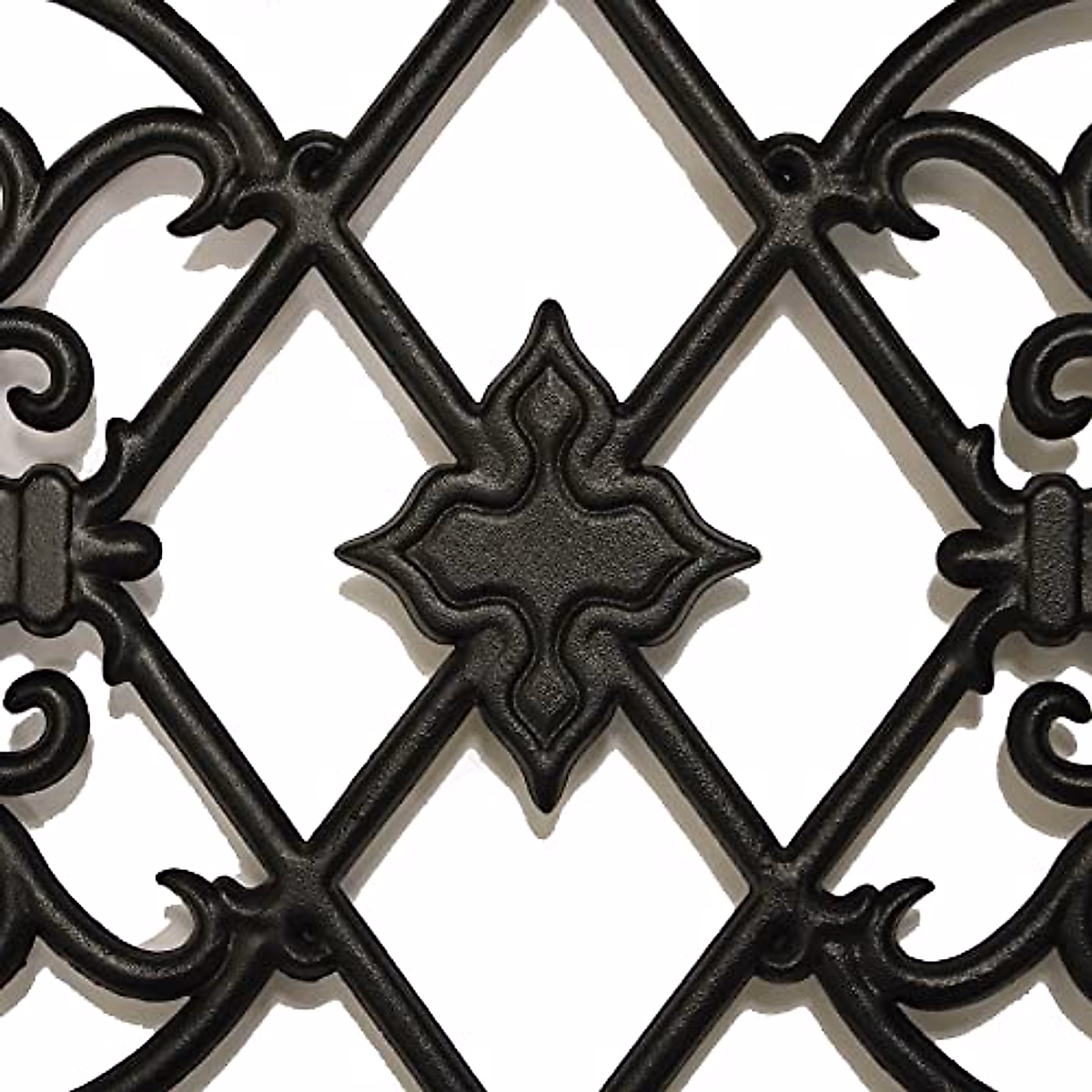 Nuvo Iron Decorative Insert for Fencing, Gates, Home, Garden - Oval, 13" X 17″, Black