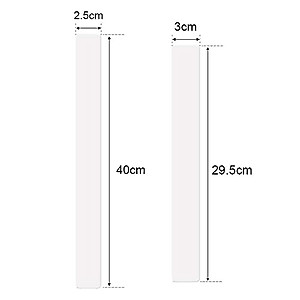 BYBYCD 2Pcs Acrylic Biscuit Cake Rolling Tool Balance Ruler Biscuit Thickness Ruler Biscuit Smoother Baking Accessories(3 x 29.5cm-Thickness 3mm)