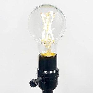 Maxxima Clear A19 LED Filament Light Bulb - 800 Lumens, Dimmable Edison Style, 60 Watt Equivalent, 8.5 Watt LED, 2700K Soft White, Vintage Style Bulb, Ideal for Home, Restaurant, Bar - 6 Pack