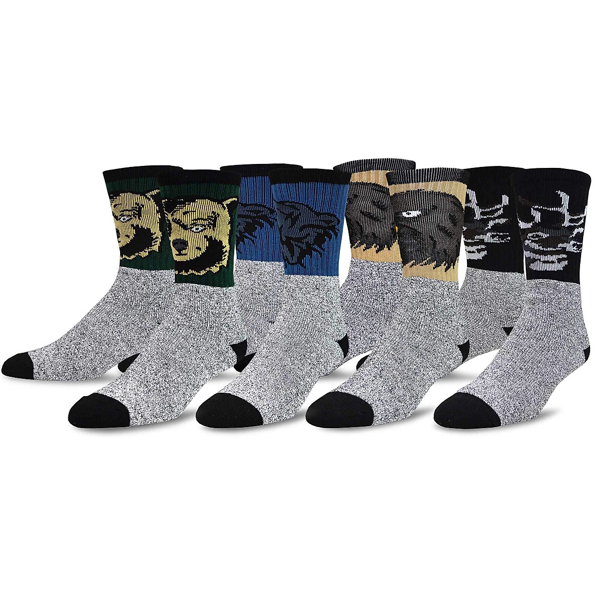 Eco Friendly Heavy Weight Recyled Cotton Winter Thermal Boot Socks Multi Pair for Women Men