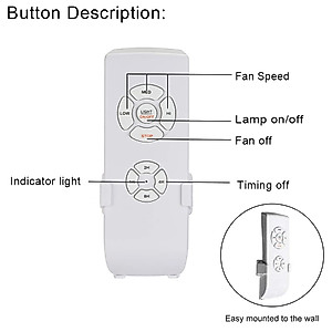QIACHIP Upgrade Universal WIFI Ceiling Fan ligh Remote Control Kit, Wireless Fan Speed Lamp Controller with Timing Compatiple for Alexa, Google Home, Phone,Voice Control