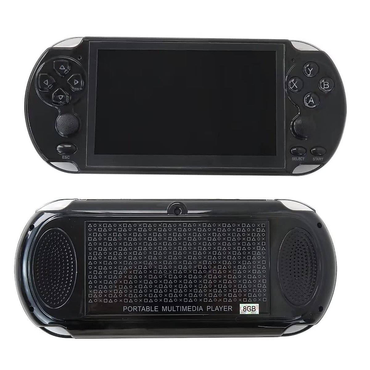 (Black) 5.1'' 8GB Retro Handheld Game Console Portable Video Game with Screen: 5.0 Inch, 260,000 Full Color, High Speed TFT Screen