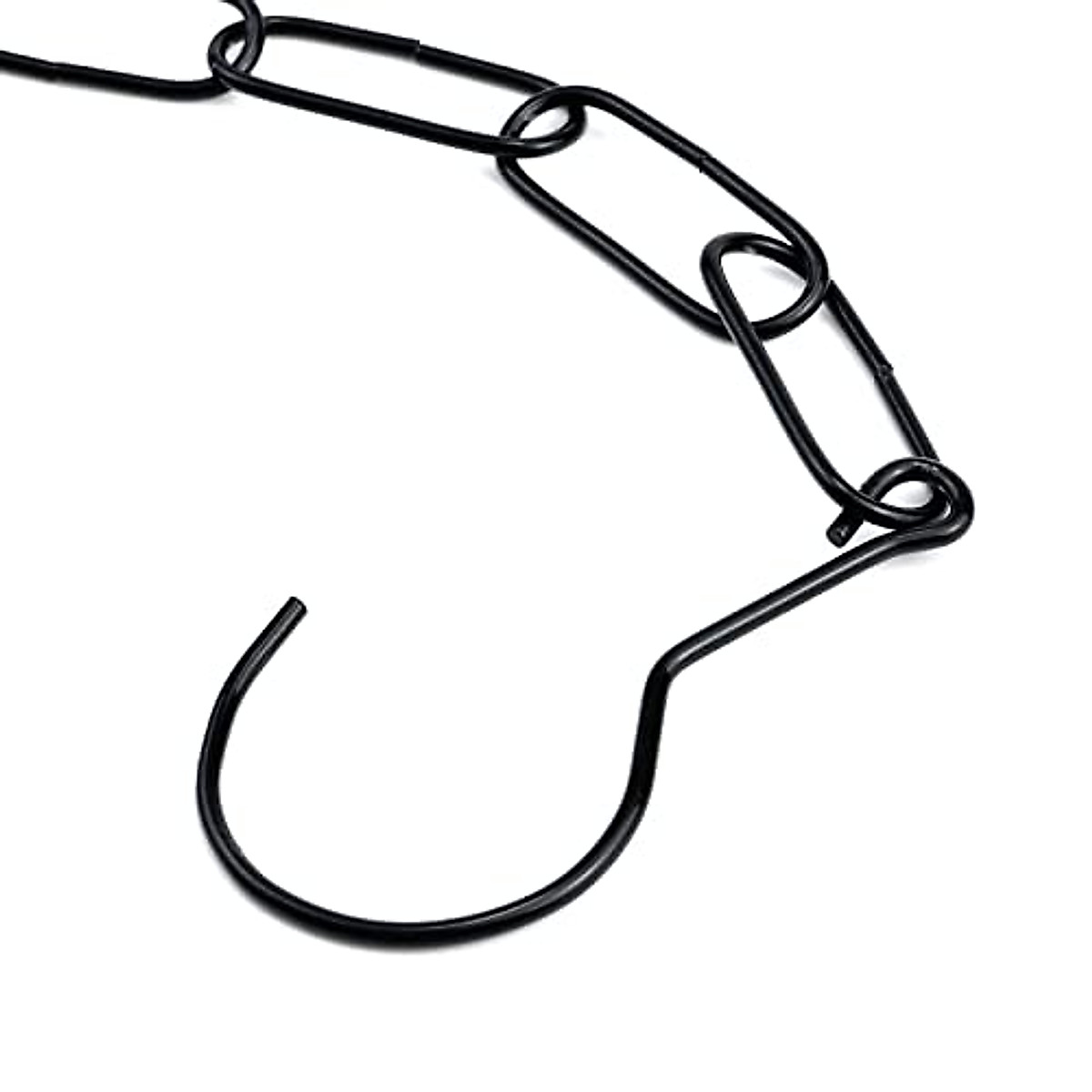 Chinffly Space Saving Hanger Chains,41.34 Inch / 105 CM Metal Chain Clothes Hanger Organizer with 23 Slots,Collapsible Vertical Space Saver Hangers for Closet Organizer,Black