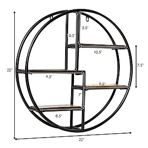 Overstock Wall Mounted Circular Shelf Round Wall Hanging 4Tier Shelves