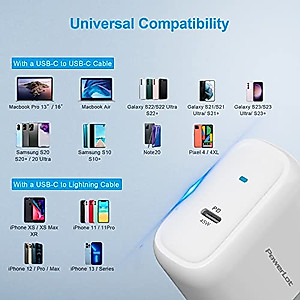 45W USB-C Charger, PowerLot Super Fast Charger& 6FT Cable, S22 Ultra Charger 45W S23 Ultra Charger, GaN USB C Charger with PD 3.0 PPS/AFC, for Galaxy S22, S21, Z Flip/Fold 4, MacBook,Switch,Steam Deck