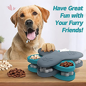 Dog Puzzle Toys - Interactive Dog Toys Provides IQ Training & Mental Enrichment, Rotatable Dog Treat Dispenser for Puppy, Medium Dogs and Large Dogs