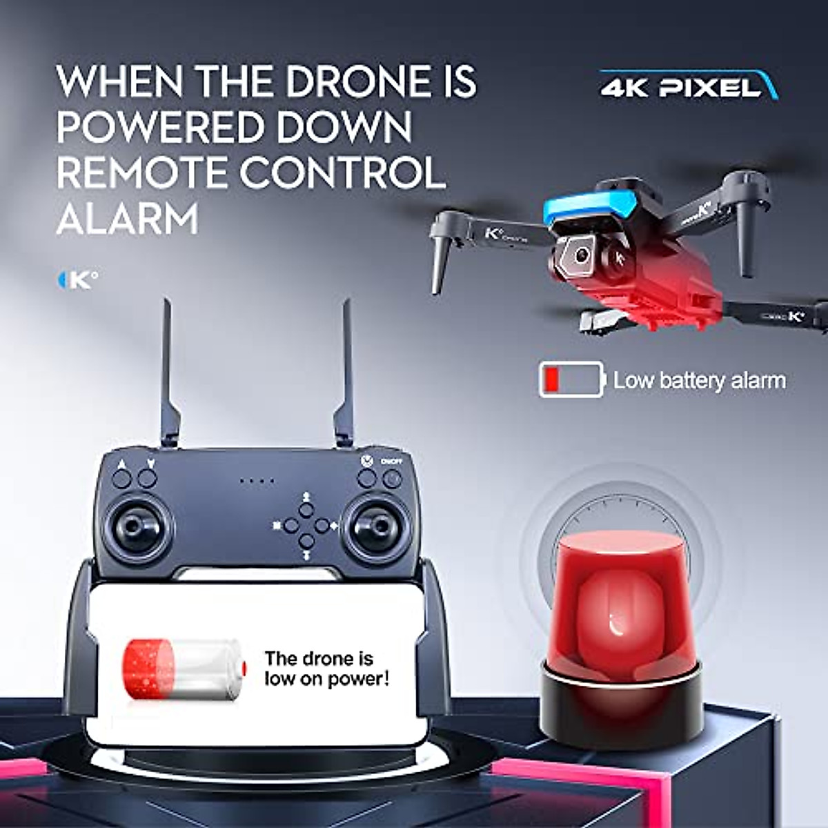 FIRE BULL Drone with Camera for Adults Kids, XT5 1080P FPV Live Video, Foldable WIFI RC Quadcopter with Dual camera switch, VR 3D Experience with 2 Batteriesm for 24 Min Flight, 3 Speeds, Toys Gifts for Boys Girls