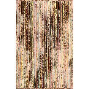 nuLOOM Aleen Bohemian Cotton/Jute Area Rug, 4x6, Multi