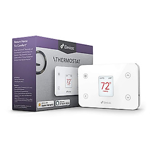 iDevices IDEV0005AND5 FBA_2843481 Wi-Fi Smart Thermostat, Works with Alexa, White (Package May Vary)