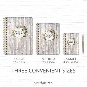 Southworth Academic Planner (July 2021-June 2022), 8.5" x 11" Bright Floral, 28 lb./105 gsm Paper, Large Twin Wire (92114)