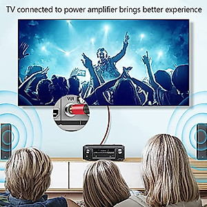 Digital Coaxial Audio Cable 20ft,1RCA Male to 1RCA Male Subwoofer Cable Nylon Braided RCA Video Cable for Subwoofer, Home Theater, HDTV, Hi-Fi Systems (20Ft)