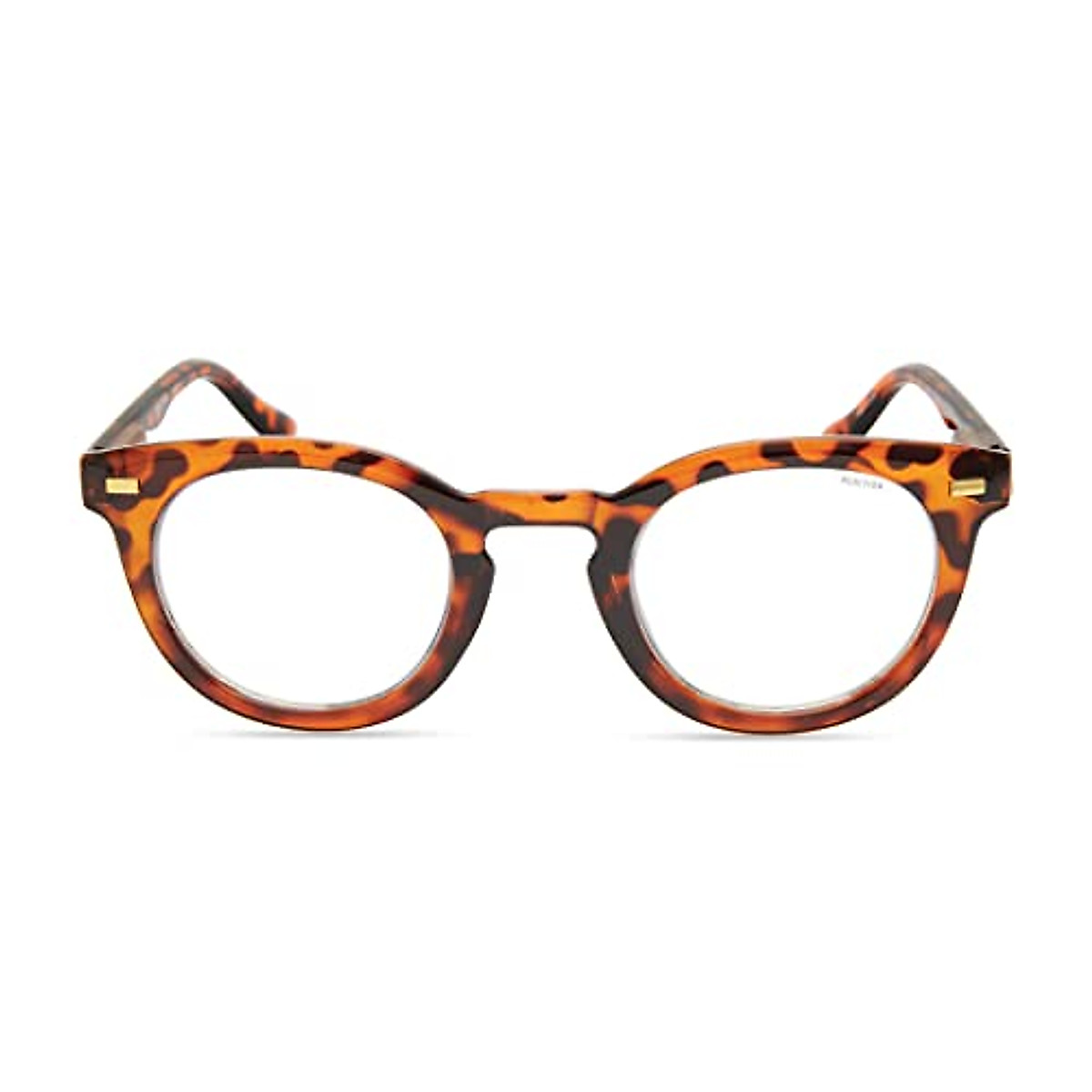 Kenneth Cole REACTION KC1500-B Round Blue Light Blocking Eyewear Frames, Dark Havana, 45mm