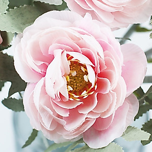 Tinsow Artificial Persian Buttercups Roses Flowers for Flower Arrangement, Home Decoration, 10.6" Faux Garden Ranunculus for Parties and Wedding Decoration (8, Pink)