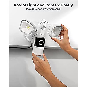 ieGeek Floodlight Camera, Outdoor Home Security Camera, 2K Wired Flood Light Camera Outdoor with Motion Sensor Cam, 2600 Lumens,Color Night Vision,110dB Siren,2 Way Audio,Compatible with Alexa