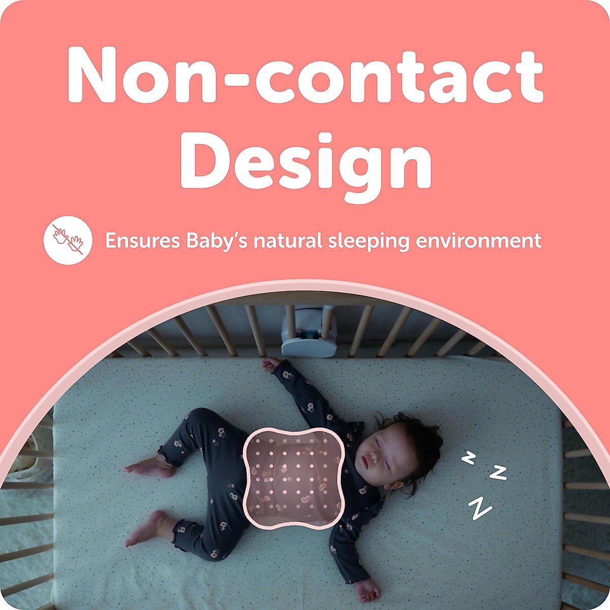 CuboAi Sleep Sensor Pad - Real-Time Baby Micro Ｍovement Tracking & Motion Detection with Proactive AI Baby Safety Alerts, Non-Contact | Must be Paired with Cubo Ai Plus Smart Baby Monitor