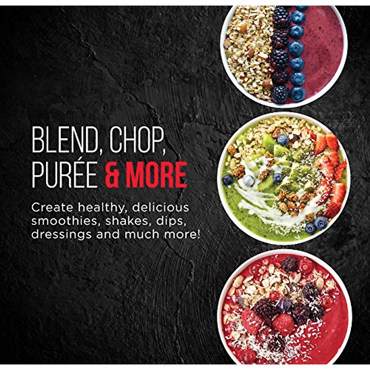 Chefman Personal Ultimate Kitchen Blender, Quick Portable Blending of Shakes, Smoothies, Baby Food & Juice, 2 Travel Cups, Cover & Drinking Rim, 6-Piece Set, Dishwasher-Safe Stainless-Steel Blade