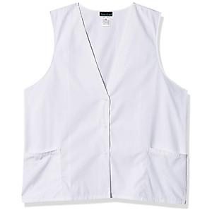 Cherokee Women's Lace Trimmed Vest, White, XX-Large