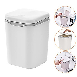 DOITOOL Office Decor Office Decor Office Decor 2Pcs White Garbage Can Mini Trash Can for Desktop Trash Bin Decorative Rubbish Bin Tabletop Garbage Can Lint Bin Lint Bin Lint Bin