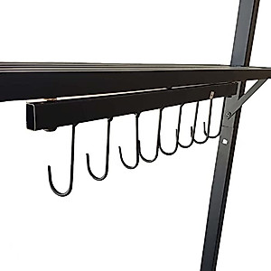 Outdoor Grill Gazebo 8x5Ft, Patio Barbecue Canopy with Serving Shelf and Storage Hooks and Vented Soft Top Canopy, Shelter Tent Sunshade Awning, Double Tier for Patio Garden Outdoor (Burgundy)