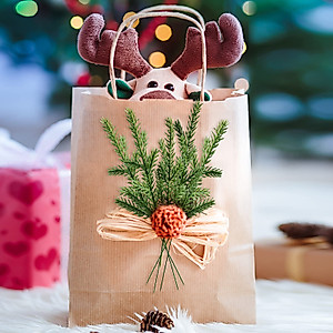 120 Pcs Christmas Artificial Pine Needles Branches 6.7 x 1.6 Inches Fake Pine Branches Greenery Garland Christmas Tree Branches Green Leaves Needle for DIY Crafts Christmas Wreaths Home Garden Decor