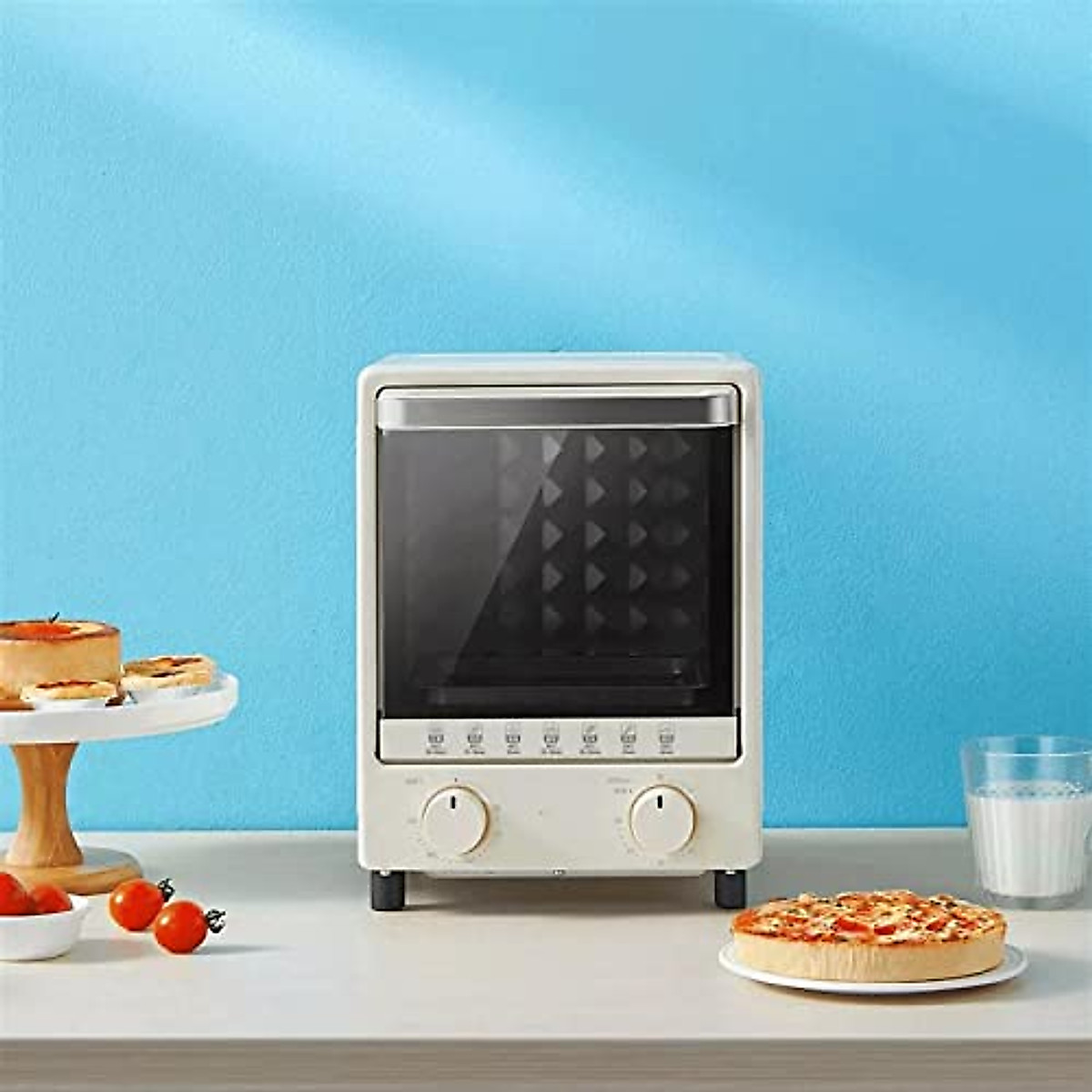 SUSOSU Microwave Oven Electric Oven 3 Tier Grill Home Vertical Baking Small Oven 800W Multifunction Cake Appliances Mini Automatic