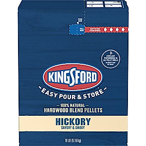 Kingsford 100% Natural Hickory Hardwood Blend Pellets - for All BBQ Grills & Smokers, 18 lbs