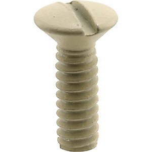 Prime-Line U 9015 Switch Plate Cover Screw, #6-32 x 1/2 In., Ivory Finish (100 Pack)