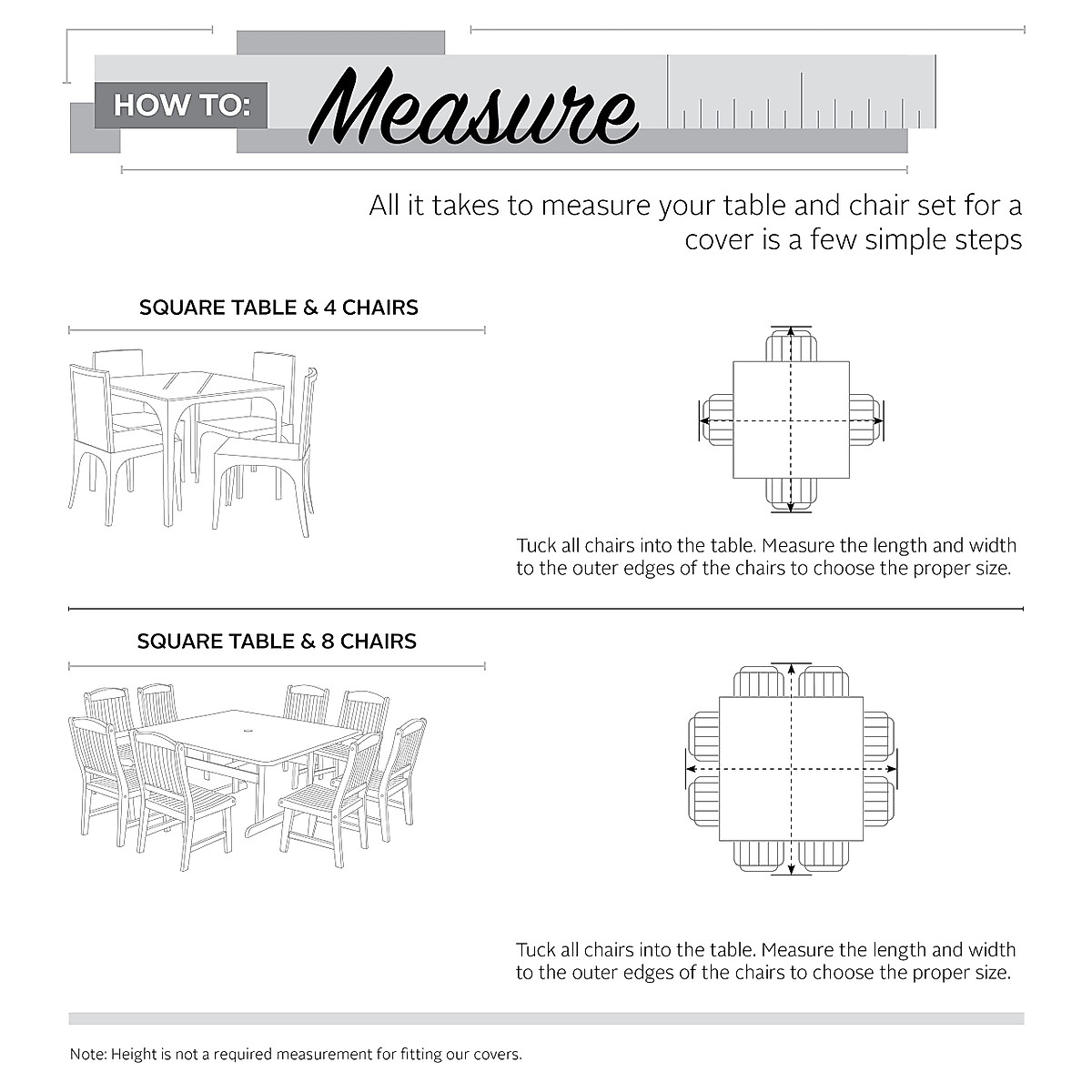 Classic Accessories Veranda Water-Resistant 108 Inch Rectangular Patio Bar Table & Chair Set Cover, Patio Covers for Outdoor Furniture