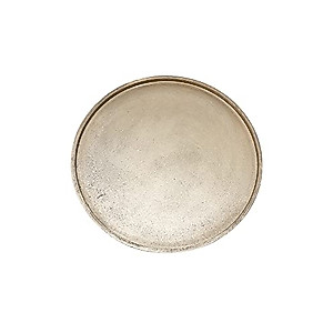 DN DECONATION Gold Tray, Wood Decorative Tray for Coffee Table, Kitchen Counter, Ottoman, Round Serving Tray, Vintage Tray, Round Wooden Trays for Dining Room, Living Room, Farmhouse Decor