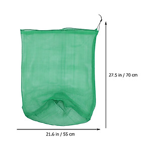 BESPORTBLE 4Pcs Portable Nylon Fishing Net Diving Fish Net Bag Drawstring Fish Catching Net