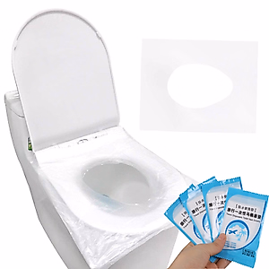 linmin 50 pcs Portable Pregnant Woman Toilet seat Travel Hotel Toilet seat Cover, Household Hygiene WC Individual Packaging Toilet Seat Cover