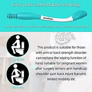 wefaner Toilet Aids Wiping Long Reach Comfort Wipe Wand Bottom Buddy Toilet Self Tissue Aids for Toileting, Self Help Wipe Butt for Fat People，Limited Mobility,Elderly, Pregnancy