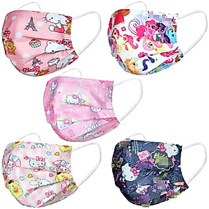 50PCS Kids Disposable Face_Mask Children 3Ply Earloop Breathable Kids Boys Girls Outdoor School Back to School Supplies Sky